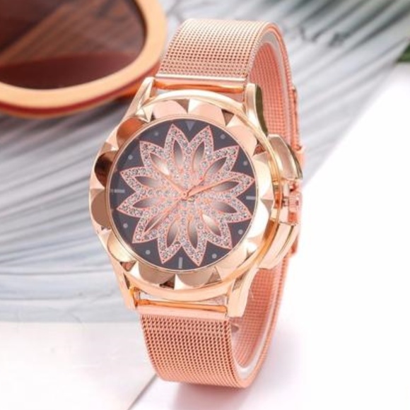 Accessories | Rose Goldtone Sparkle Bling Quartz Watch New | Poshmark